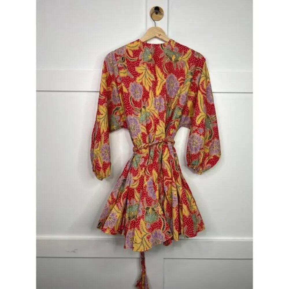 RHODE | Dresses | New Rhode Resort Long Sleeve Tie Waist Ella Floral ...